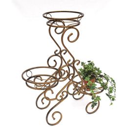 DanDiBo - Blumentreppe Metall 79 cm Blumenständer mit 3 Ablagen 10-1085 Blumenregal Blumensäule Pflanzensäule Pflanzenständer Blumenhocker