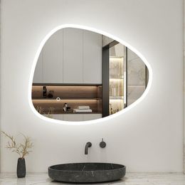 Acezanble - led Badspiegel unregelmäßiger Spiegel Beleuchtung Flurspiegel Wandspiegel Badezimmerspieg künstlerisch Touch + Beleuchtung 3 Farben