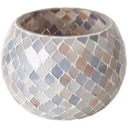 Boltze Gruppe - Teelichthalter aus Glas gmosk, buntes Mosaik