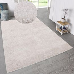 Hochflor-Teppich Home Affaire "Malin" Teppiche Gr. B/L: 240 cm x 320 cm, 43 mm, 1 St., beige (creme) Esszimmerteppiche Shaggy in Uni-Farben, einfarbig, leicht glänzend, besonders weich