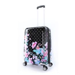 Koffer ELLE "Flower" Gr. B/H/T: 45.00 cm x 68.00 cm x 27.00 cm, bunt (schwarz, mehrfarbig) Koffer Trolleys