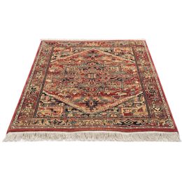 Wollteppich Theko "Saharna 2886" Teppiche Gr. B/L: 60 cm x 90 cm, 10 mm, 1 St., rot Orientalische Muster reine Wolle, Orient-Optik, mit Fransen