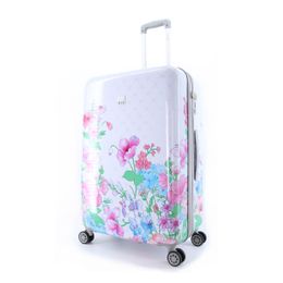 Koffer ELLE "Flower" Gr. B/H/T: 51.00 cm x 78.00 cm x 32.00 cm, weiß Koffer Trolleys