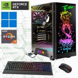 Hyrican Gaming-PC "Rockstar 7318" Computer Gr. Microsoft Windows 11 Home (64 Bit), 32 GB RAM 2000 GB SSD, schwarz Gaming PCs