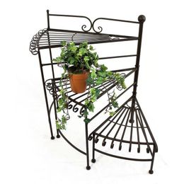 Blumentreppe Metall 64 cm Blumenständer mit 3 Ablagen DY12020 Pflanzenständer Blumenbank Blumenhocker Blumensäule Blumenregal - DanDiBo