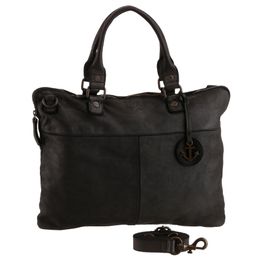 Messenger Bag Harbour 2nd "Conny" Gr. B/H/T: 38 cm x 30 cm x 4 cm, grau (ash) Damen Taschen Handtaschen