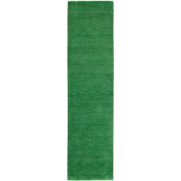 Läufer morgenland "GABBEH FEIN FLOWY" Teppiche Gr. B/L: 80 cm x 300 cm, 19 mm, 1 St., grün Teppichläufer