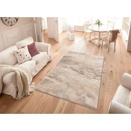 Teppich my home "Marmor" Teppiche Gr. B/L: 240 cm x 320 cm, 12 mm, 1 St., beige (natur) Esszimmerteppiche