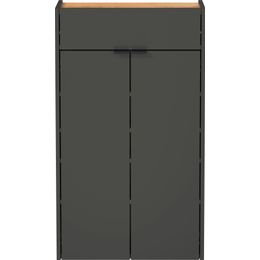 Hängeschrank Germania "Ameca" Schränke Gr. B/H/T: 56 cm x 97 cm x 22 cm, braun (graphit, navarra, eiche, nachbildung) Germania