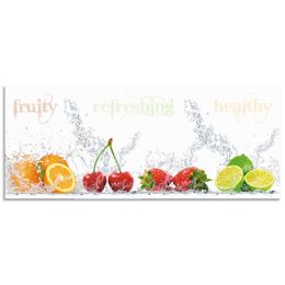 Küchenrückwand Artland "Fruchtig erfrischend gesund Fruchtmix" Spritzschutzwände Gr. B/H: 160 cm x 65 cm, bunt Küchendekoration