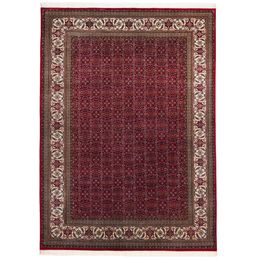 Orientteppich Theko "Sirsa Seta Bidjar" Teppiche Gr. B/L: 70 cm x 140 cm, 12 mm, 1 St., rot (rot, creme) Orientalische Muster