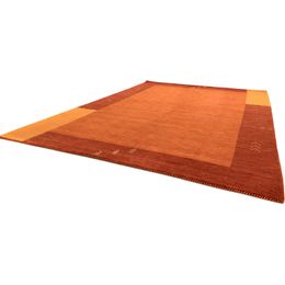 Wollteppich morgenland "GABBEH FEIN TELLA" Teppiche Gr. B/L: 170 cm x 240 cm, 18 mm, 1 St., braun (rost) Schurwollteppiche