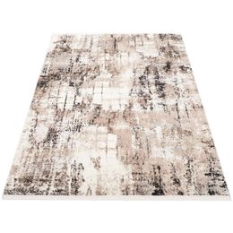 Teppich OCI DIE TEPPICHMARKE "TOP ALINA" Teppiche Gr. B/L: 160 cm x 230 cm, 7 mm, 1 St., braun (braun, beige) Esszimmerteppiche