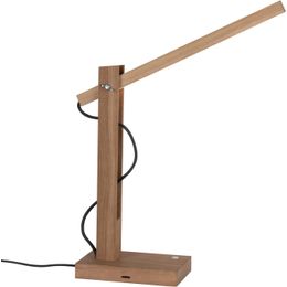 Spot-Light Tischleuchte SPOT LIGHT "TUKAN" Lampen Gr. 1 flammig, Höhe: 60 cm, braun (eichefarben, holzfarben) Schreibtischlampe LED Schreibtischlampen