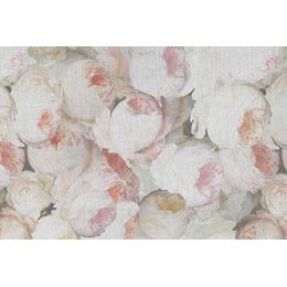 ARCHITECTS PAPER Fototapete "Atelier 47 Flowers 1" Tapeten Gr. B/L: 4 m x 2,7 m, bunt (weiß, rosa, beige) Fototapeten Blumen