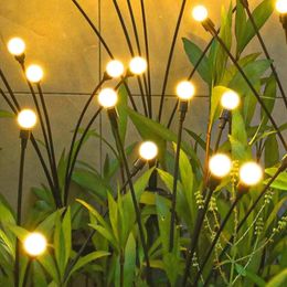 Salcar Solar Firefly Gartenlichter, 2 Stück Glühwürmchen Solarlampen für Außen Garten, Wasserdicht Solar Gartenleuchten Gartendeko für Draußen Balkon