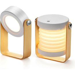 Kinsi - Nachttischlampe, dimmbares Touch-Licht, Nachttischlampe mit sicherem Nachtlicht, tragbarer Nachttisch