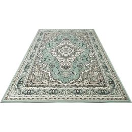 Teppich Home Affaire "Oriental" Teppiche Gr. B/L: 240 cm x 330 cm, 7 mm, 1 St., grün Orientalische Muster Orient-Optik, mit Bordüre, Teppich, Kurzflor, Weich, Pflegeleicht