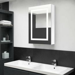 LED-Spiegelschrank,Bad Spiegelschrank,Bad Hängeschrank fürs Bad Glänzend Weiß 50x13x70 cm CCA921792 MAISONCHIC