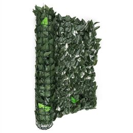 Blumfeldt - Fency Dark Leaf Sichtschutzzaun Windschutz 300x100 cm dunkelgrün Mix - Waldgrün