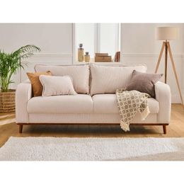 Lisa Design - Billie – 3-sitzer sofa – aus cord - beige - Beige