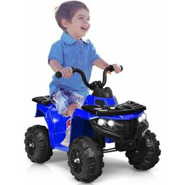 6V Elektrisches Kinderquad, Elektro Quad für Kinder mit 2 Scheinwerfer & 4 Rutschfesten Reifen, Cooler Elektroauto mit MP3 & usb, Elektroauto (Blau)