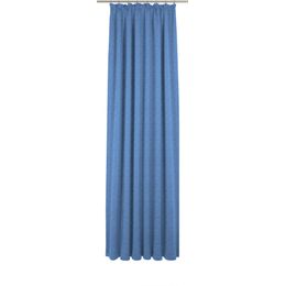 Vorhang WIRTH "Trondheim B" Gardinen Gr. 245 cm, Kräuselband, 132 cm, blau (royalblau) Kräuselband