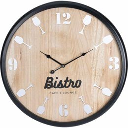 Home Styling - Wanduhr bistro, 60 cm, Holz