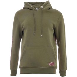 Hoodie Zwillingsherz Gr. S/M, grün (khaki) Damen Sweatshirts -jacken