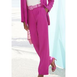Anzughose Lascana Gr. 34, N-Gr, pink (fuchsia) Damen Hosen Strandhosen Bestseller