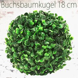 Decovego - Deko Buchsbaum 18 cm Künstlich Buchsbaumkugel Kugel Künstliche Pflanzen Pflanze Buchskugel Kunstpflanze Buchskugel