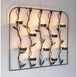 DanDiBo - Wandteelichthalter 10-0370 Wandkerzenhalter aus Metall 53 cm Teelichthalter