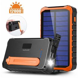 4smarts Solar Powerbank Prepper 12000mAh schwarz/ orange 456633 (456633)