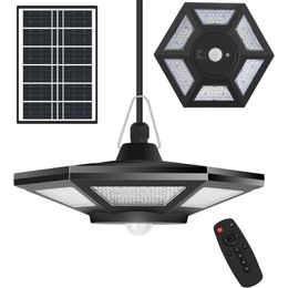 Solar-Hängeleuchte 180 LEDs mit Bewegungsmelder,IP65, Fernbedienung Ideal für Garten, Garage, Häuser - Comely