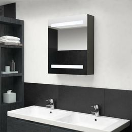 LED-Bad-Spiegelschrank, Badschrank mit Spiegel, Badezimmerschrank Anthrazit 50x14x60 cm KLI97221 MAISONCHIC
