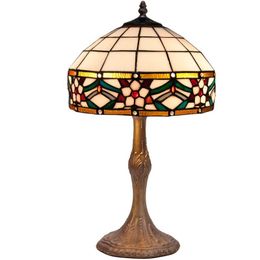 Tischlampe in Form eines Klee mit Tiffany -Lampenschirm -Durchmesser 20 cm Rosy -Serie enthält nicht die benötigte Baugruppe, die erforderlich ist
