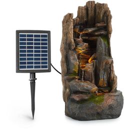 Blumfeldt - Mystic Tree - Fontaine solaire, avec panneau solaire, batterie lithium-ion (environ 5 h d'autonomie), éclairage led, polyrésine antigel,
