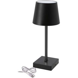 Spetebo Led Akku Tischleuchte warm weiß - schwarz / wiederaufladbar - Touch Leuchte Nachttischlampe Schreibtischlampe Deko Lampe