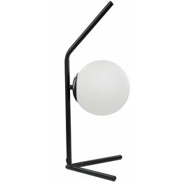 Beliani Tischlampe Schwarz / Weiß aus Metall u. Glas 47 cm Kugelform Modernes Design für Wohnzimmer Schlafzimmer Homeoffice - Weiß
