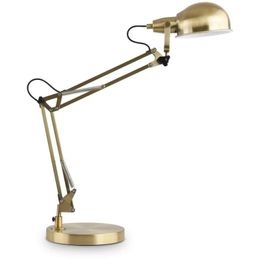 Ideal Lux - johnny Schreibtisch-Arbeitslampe aus antikem Messing