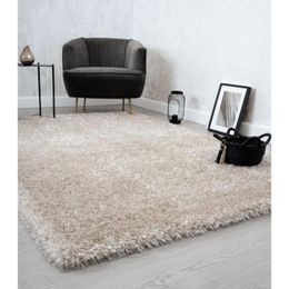 the carpet - Willow Langflor, Hochflor Teppich, Wohnzimmer, Schlafzimmer, Modern, Weich, Matt, Einfarbig, Unifarben, Beige 80 x 150 cm