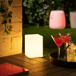 LEDKIA LED-Tischleuchte Solar Kozan Tragbar rgb Außenlampe Wiederaufladbar mit Batterie rgb Weiß