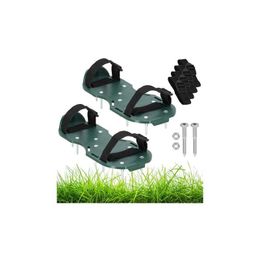 Rasenlüfter-Schuhe mit Klettverschluss Rasenbelüfter Schuh-Aerator 1 Paar Nagelschuh für Rasen - Springos
