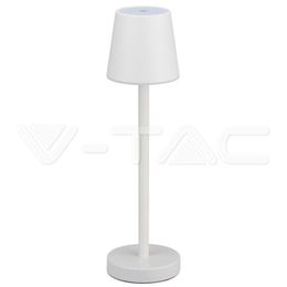 LED-Tischlampe 3W Weiß Farbe Wiederaufladbar mit Micro-USB Touch Dimmbar 4000K - V-TAC