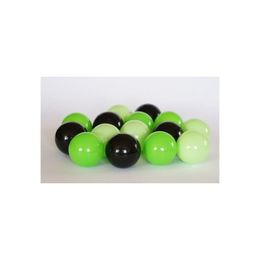 Bällebad Bälle 300 Stück 7cm, hellgrün, grün, schwarz