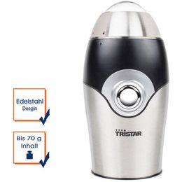 Tristar Edelstahl Kaffeemühle, 150W, Hackmesser aus Edelstahl, Sicherheitsverschluß