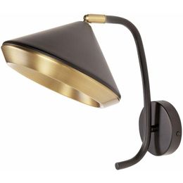 Beliani Wandlampe Kupferfarben / Schwarz aus Eisen Industrial Style Modern Elegant für Wohnzimmer Schlafzimmer Flur - Schwarz