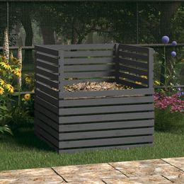 Prolenta Premium - Komposter Grau 100x100x102 cm Massivholz Kiefer - Grau