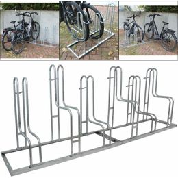 baumarktplus - Fahrradständer für 6 Fahrräder Stahl feuerverzinkt Hoch-Tief-Stellung 210 x 40 cm Mountainbike & Ebike