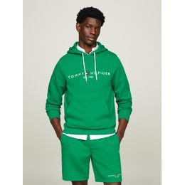 Kapuzensweatshirt Tommy Hilfiger "TOMMY LOGO HOODY" Gr. L, grün (olympic green) Herren Sweatshirts